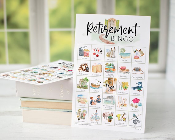 Retirement Bingo 50 PRINTABLE Cards Pdf Download Party Game - Etsy