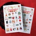 Graduation Bingo 50 PRINTABLE Unique Cards. Bright Red and Gold Color ...