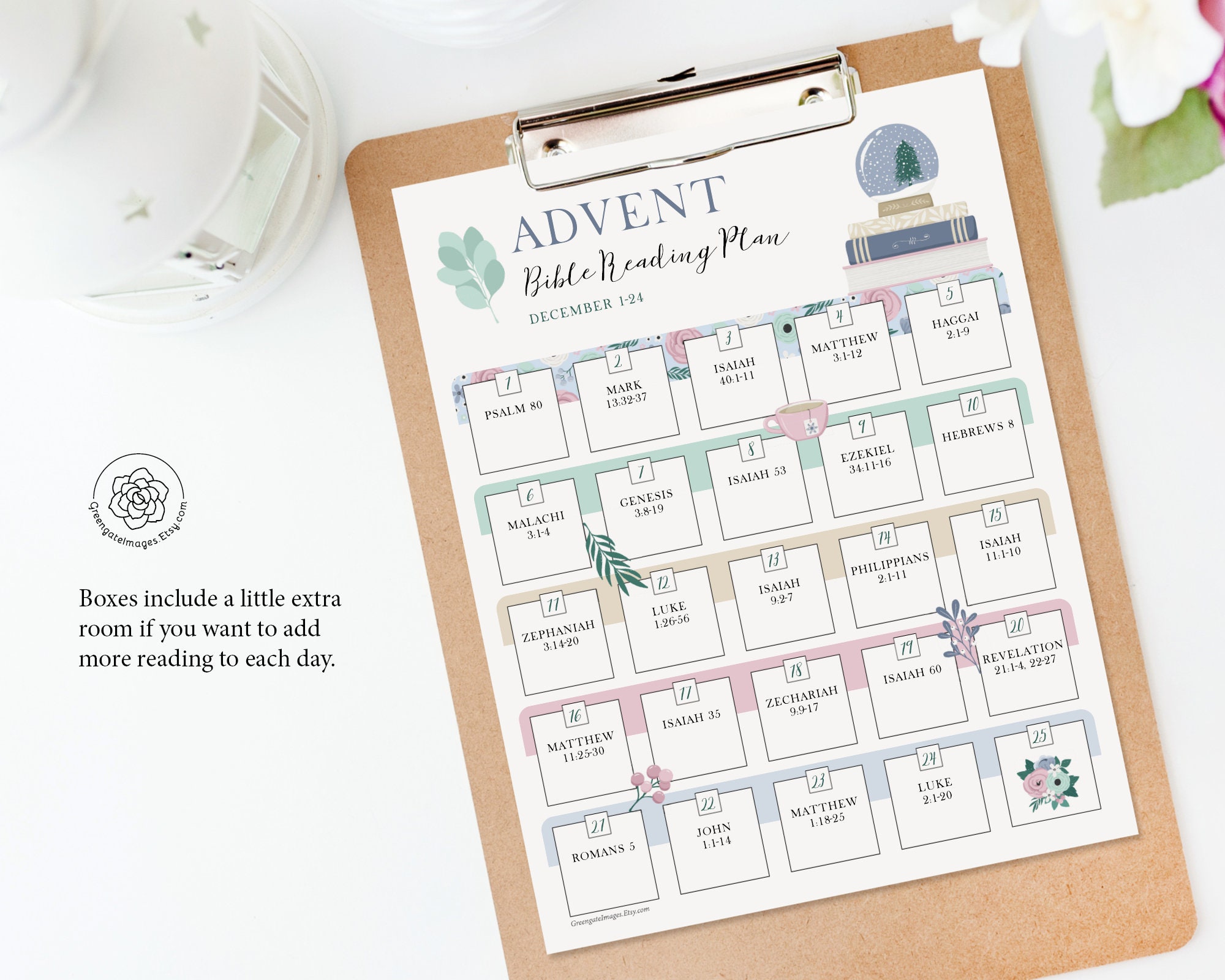 Advent Bible Reading Plan - PRINTABLE - Advent Calendar, Advent ...