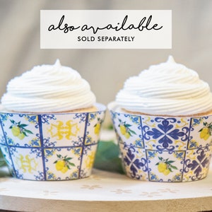 Lemony Italian-style Cupcake Wrapper - PRINTABLE Instant Download PDF ...