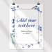 Forget-me-not Sign Template Editable Corjl 8.5x11 Sign. Letter Size ...