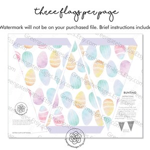 Easter Bunting - PRINTABLE Banner Flags, Instant Digital Download ...