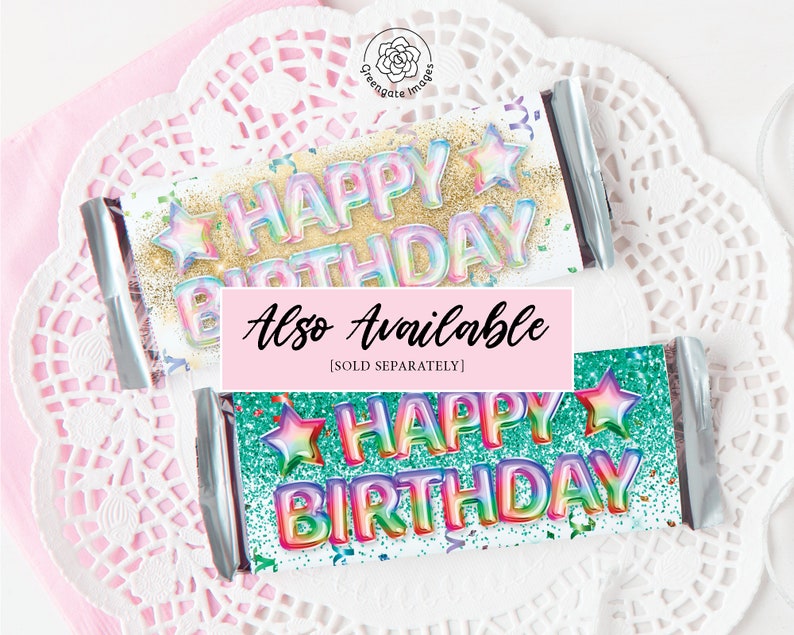 Happy Birthday Candy Bar Wrappers - PRINTABLE Standard Bar Wrapper, Pdf ...