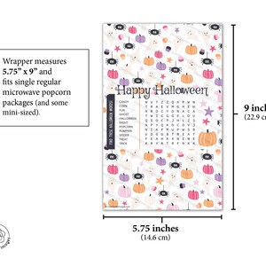 Halloween Popcorn Wrapper Duo PRINTABLE Microwave Popcorn Wrapper That ...