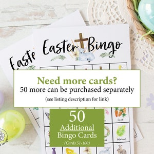 Christian Easter Bingo: 50 Printable Unique Cards, Resurrection Church ...
