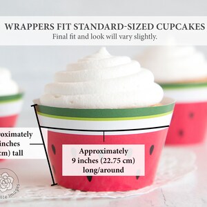Watermelon Cupcake Wrappers - Twotti Frutti Party, Printable Fruit Decorations, Fruit Party ...