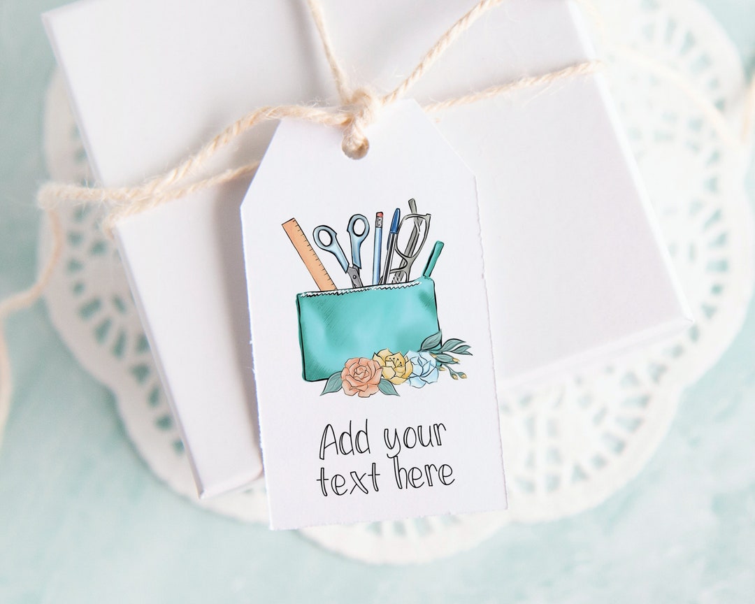 Back to School Gift Tag Printable Gift Tag, Editable Corjl, Favor Bag ...