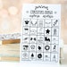 Christmas Bingo Cards: Printable Bingo Cards, Black and White, 50 Cards ...