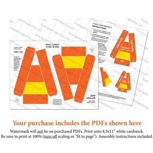 Candy Corn Halloween Favor Box PRINTABLE PDF - Cute Simple Design ...
