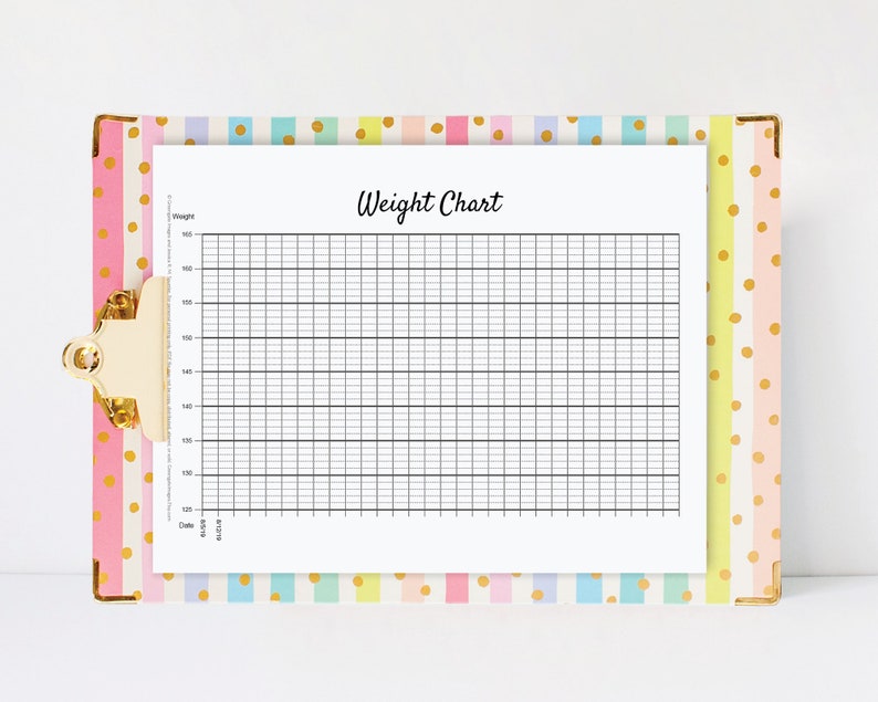 Weight Tracker Graphing Chart Editable Pdf Fitness - Etsy