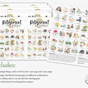 Retirement Bingo - 50 PRINTABLE Cards Pdf Download, Party Game Ideas ...