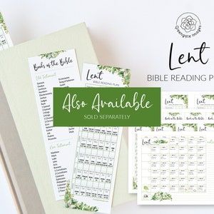 Lent Bookmark Bible Tracker - Printable Bookmark, Lenten Reading Plan ...