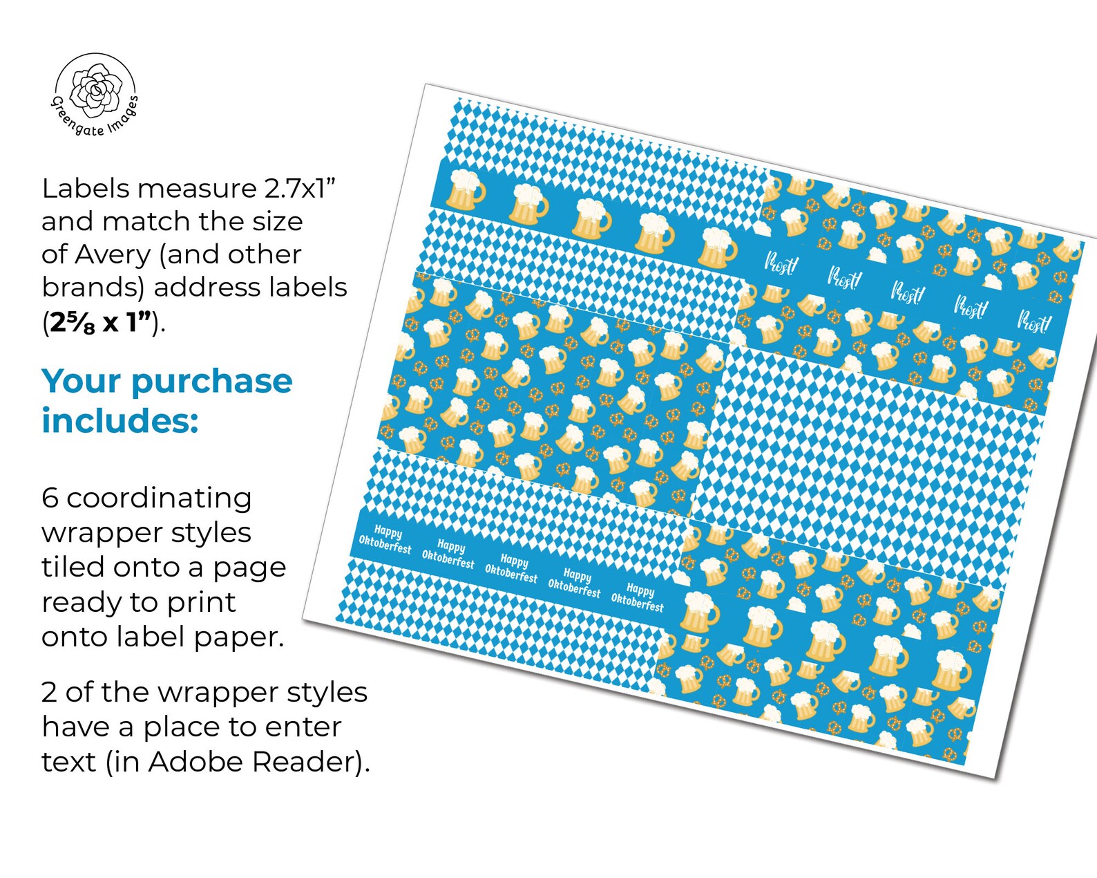 Oktoberfest Nugget Wrappers - Printable/fillable PDF Download for ...