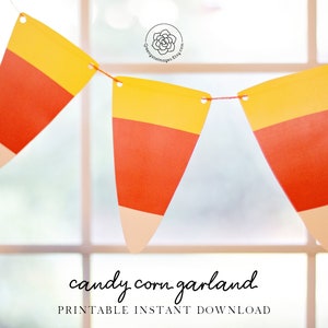 Candy Corn Banner: Candy Corn Decorations, Halloween Garland, Halloween ...
