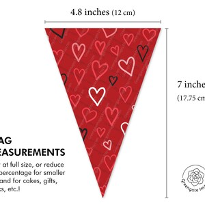 Valentine's Day Bunting - PRINTABLE Heart Party Decor, Galentines ...