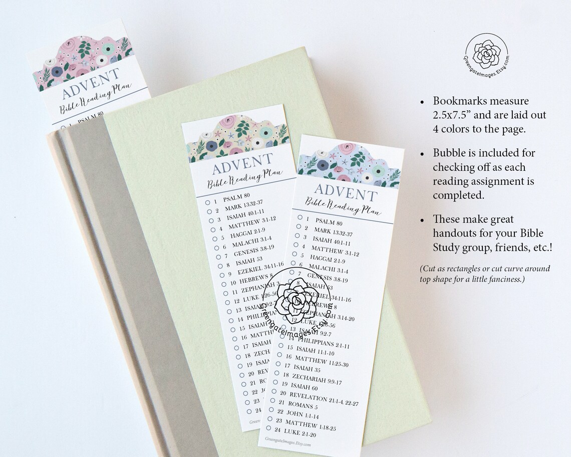 Advent Bible Reading Plan - PRINTABLE - Advent Calendar, Advent ...