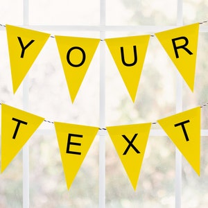 Yellow Letter Banner - PRINTABLE, Editable Banner PDF. Instant Digital ...