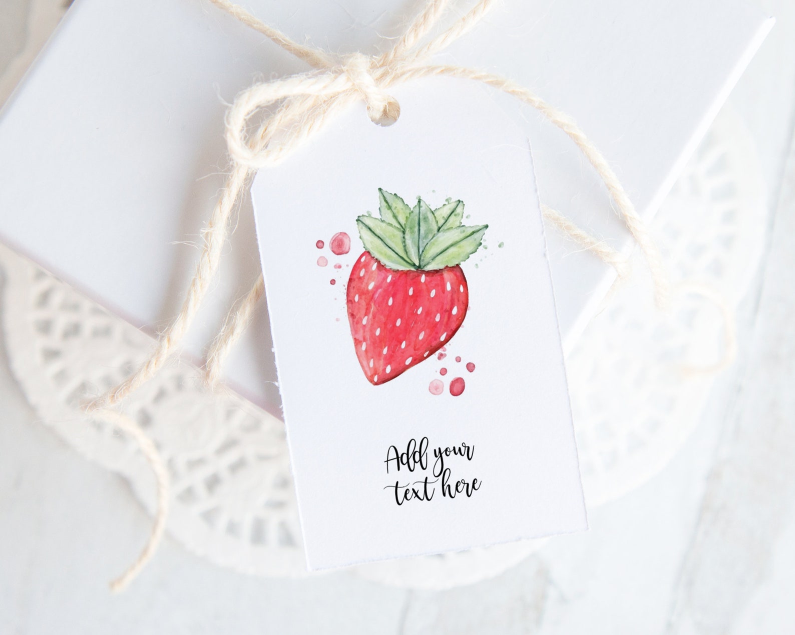 Strawberry Gift Tags Printable Gift Tag Editable Corjl - Etsy
