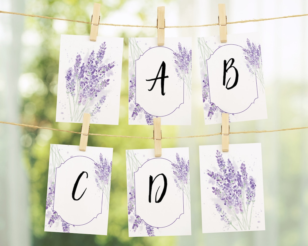 Lavender Message Banner - PRINTABLE Rectangle Lavender Flowers Flags ...