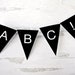 Black Letter Banner - PRINTABLE, Editable Banner PDF. Instant Digital ...
