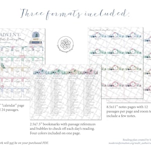 Advent Bible Reading Plan - PRINTABLE - Advent Calendar, Advent ...