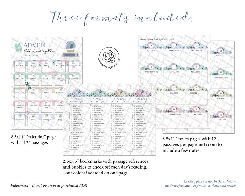 Advent Bible Reading Plan - PRINTABLE - Advent Calendar, Advent ...