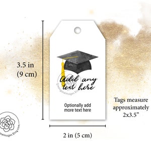 Graduation Gift Tags - Printable Gift Tag, Editable Corjl, Favor Bag ...