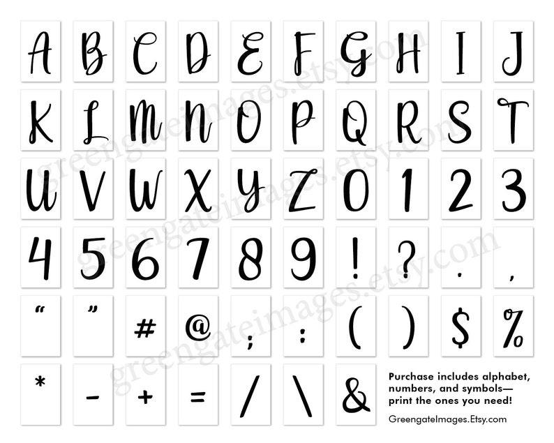 XL Message Banner - 11x17 Inch Black Letter Bunting, Script Lettering ...