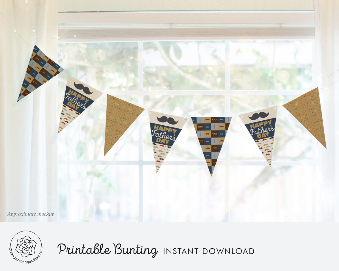 Father's Day Bunting PRINTABLE Banner for Father's | Etsy