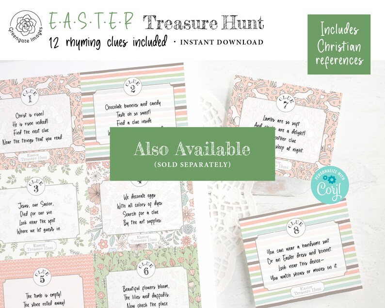 Christian Easter Bingo: 50 Printable Unique Cards - Etsy