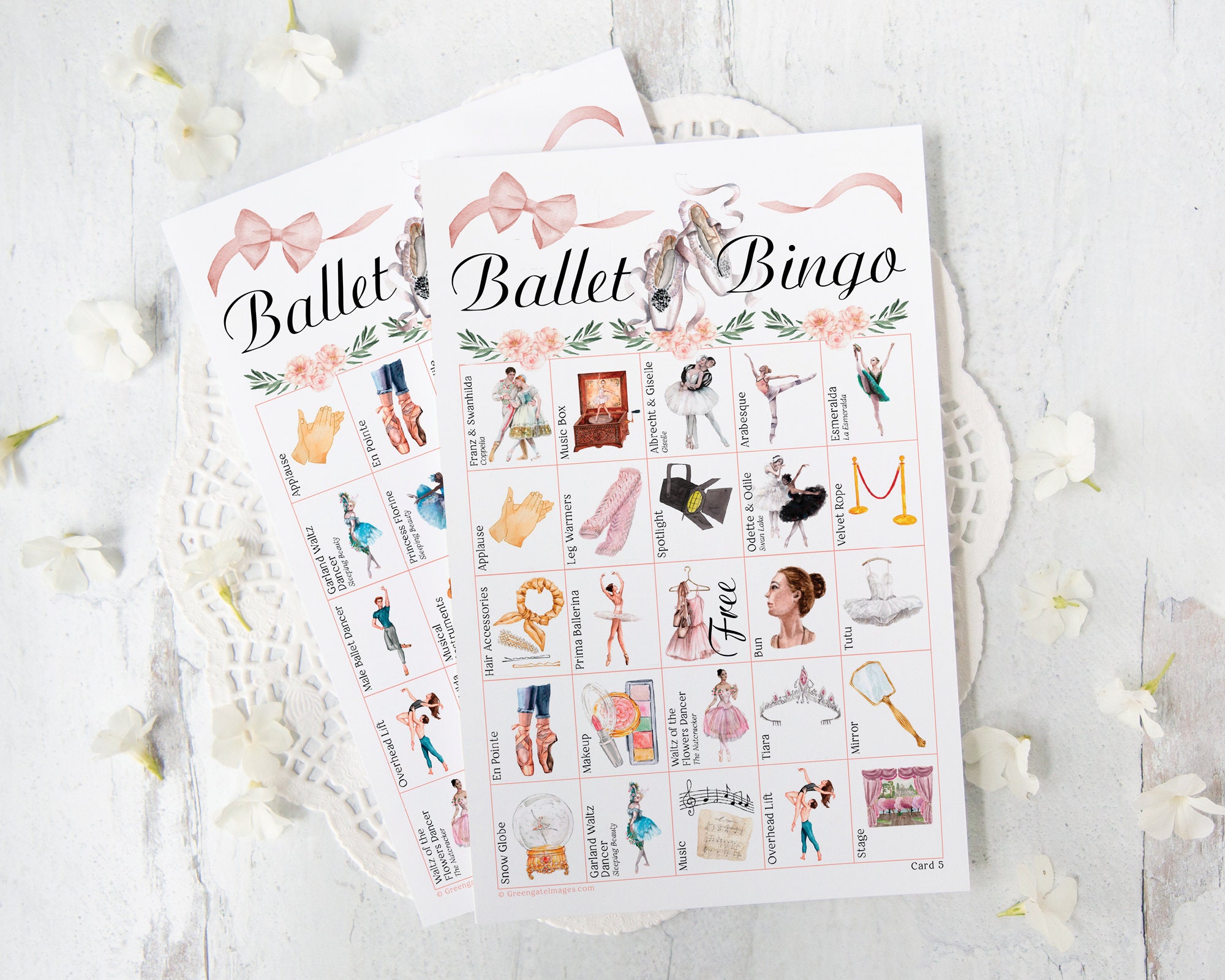 Ballet Bingo - 50 PRINTABLE Unique Cards. Instant Digital Download PDF ...