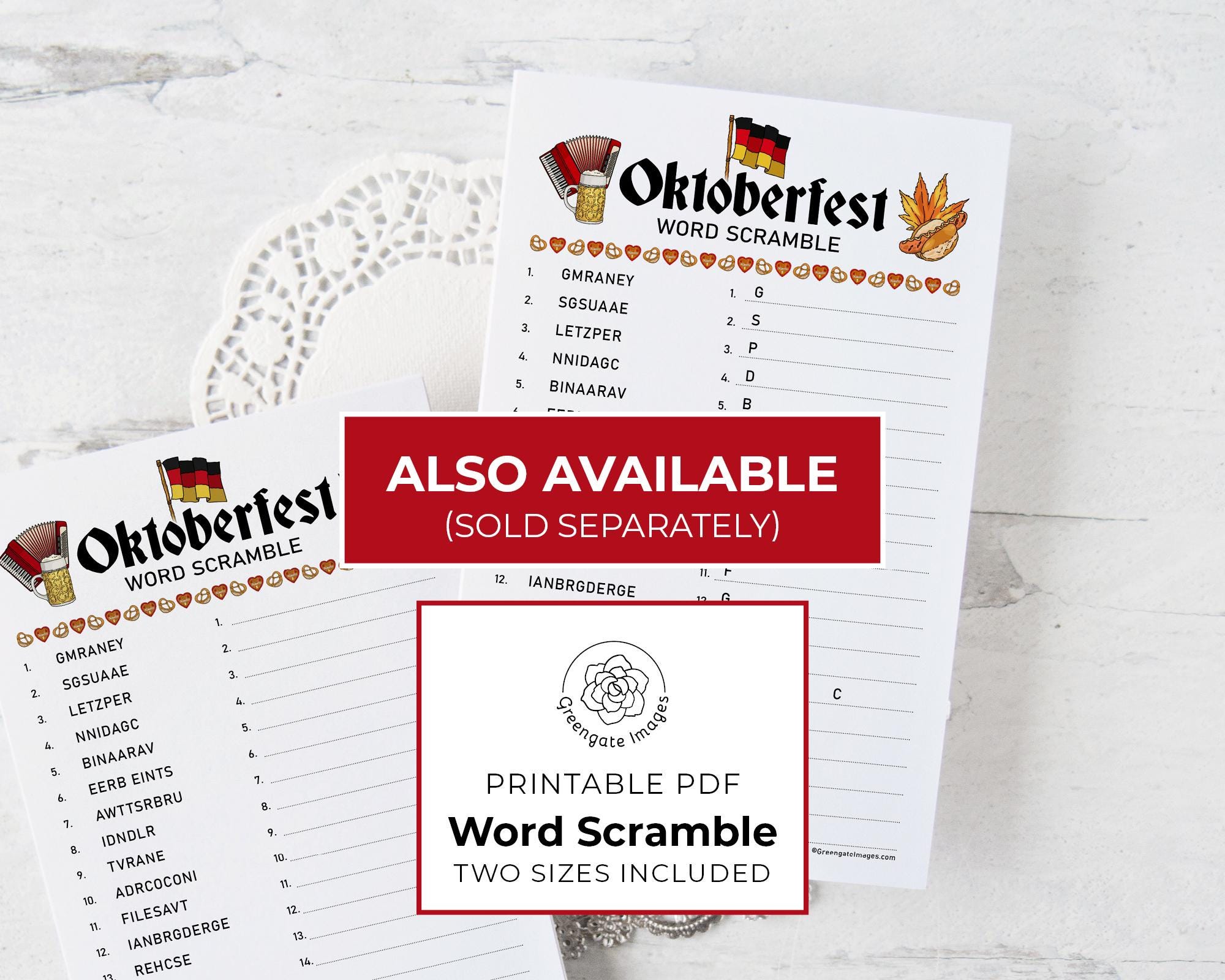 Oktoberfest Activity Page - PRINTABLE Instant Download PDF for Kids and ...