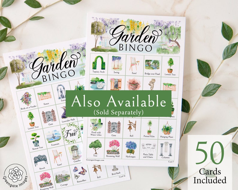 Gardening Bingo: PRINTABLE 50 Cards Bingo Pdf Game Party - Etsy