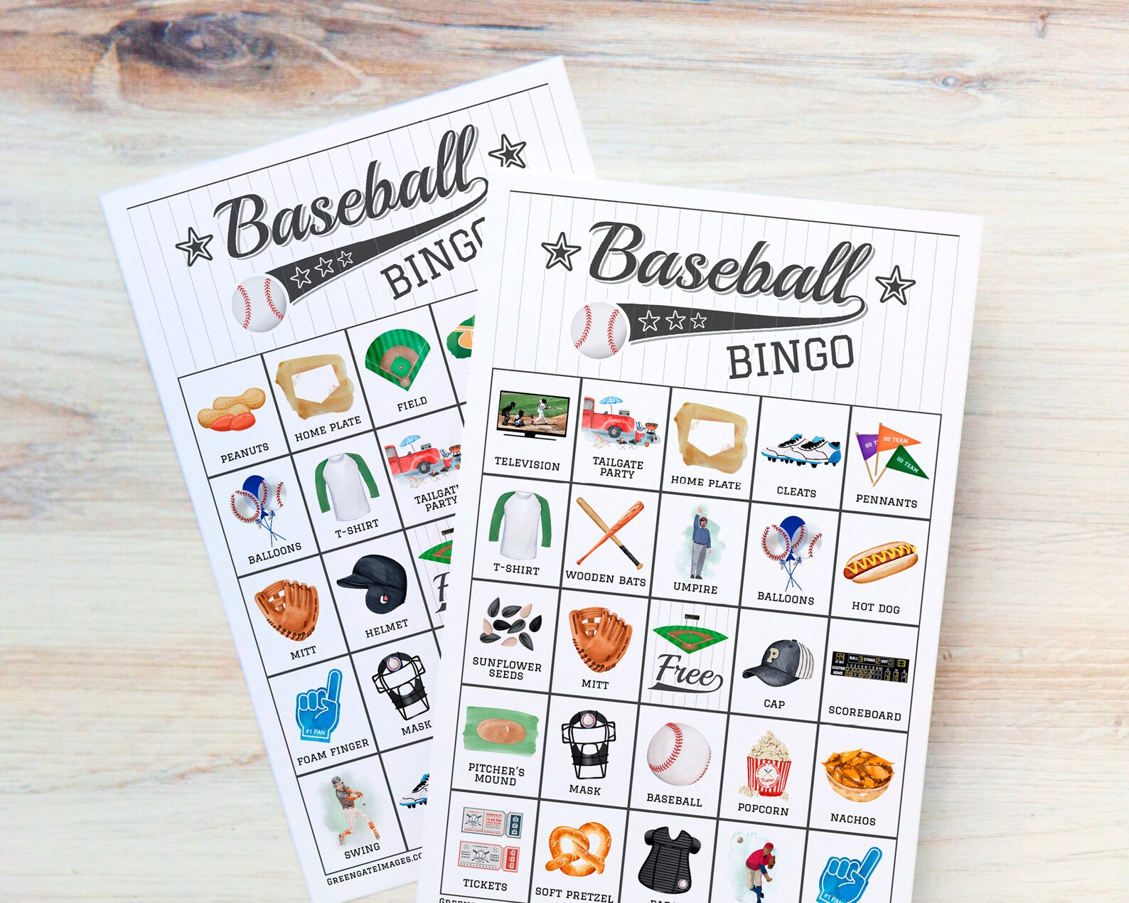Baseball Bingo: PRINTABLE 50 Cards Bingo Pdf Game T-ball Fan - Etsy