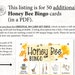 ADD-ON: 50 Additional Honey Bee Bingo Cards (numbered 51-100) to Go ...
