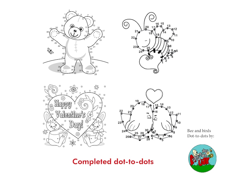 Dot-to-dot Valentines Printable Connect the Dots Kids - Etsy