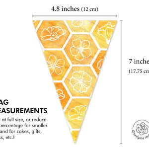 Honeycomb Bunting - PRINTABLE Banner Flags Instant Digital Download ...