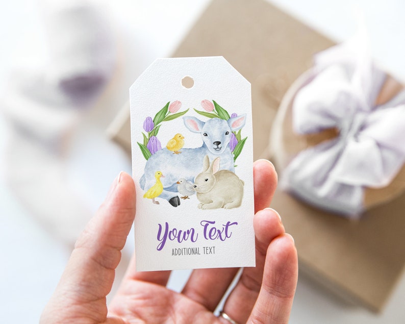 Easter / Spring Gift Tags Printable Gift Tags Editable - Etsy