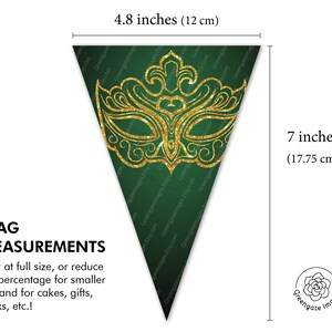 Mardi Gras Masquerade Bunting - PRINTABLE Banner Flags. Instant ...