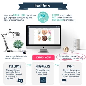 Donut Gift Tags Printable Gift Tag, Editable Corjl, Favor Bag Tag, Hang ...