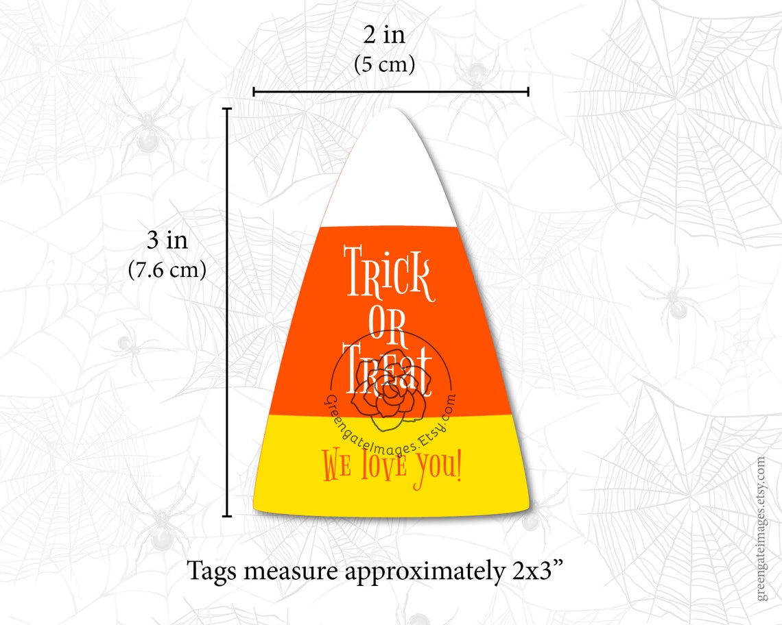 Candy Corn Gift Tags Printable Bag Tags That You Can - Etsy