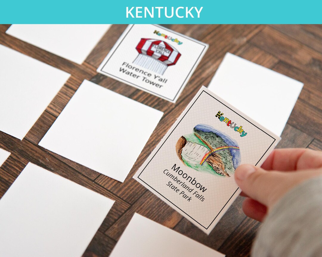 Kentucky Memory Game - PRINTABLE Downloadable Activity PDF. Matching ...