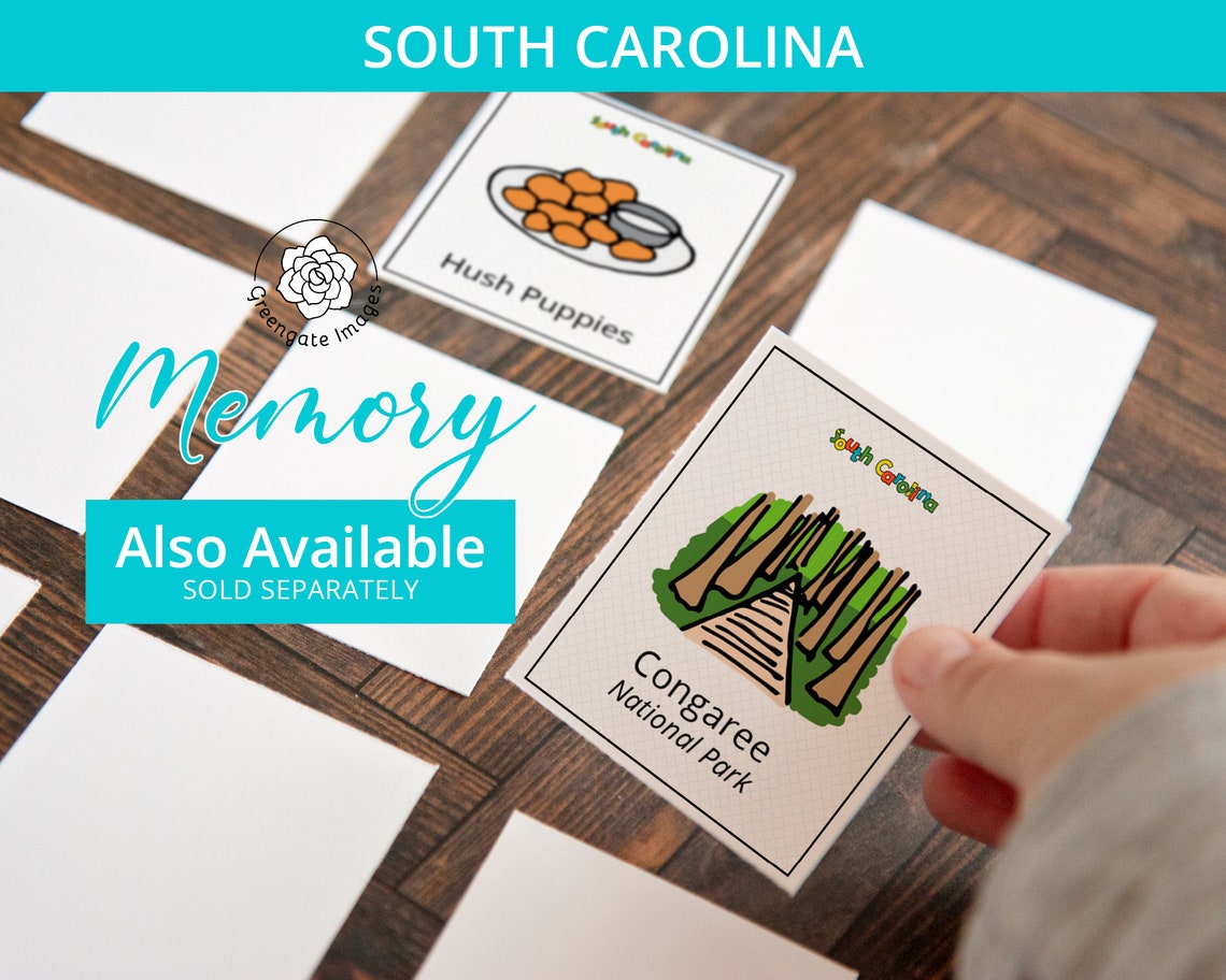 South Carolina Bingo Cards - 50 PRINTABLE Unique Cards. Download ...