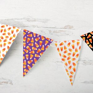 Candy Corn Bunting - PRINTABLE Halloween Banner Decor, Halloween Ideas ...