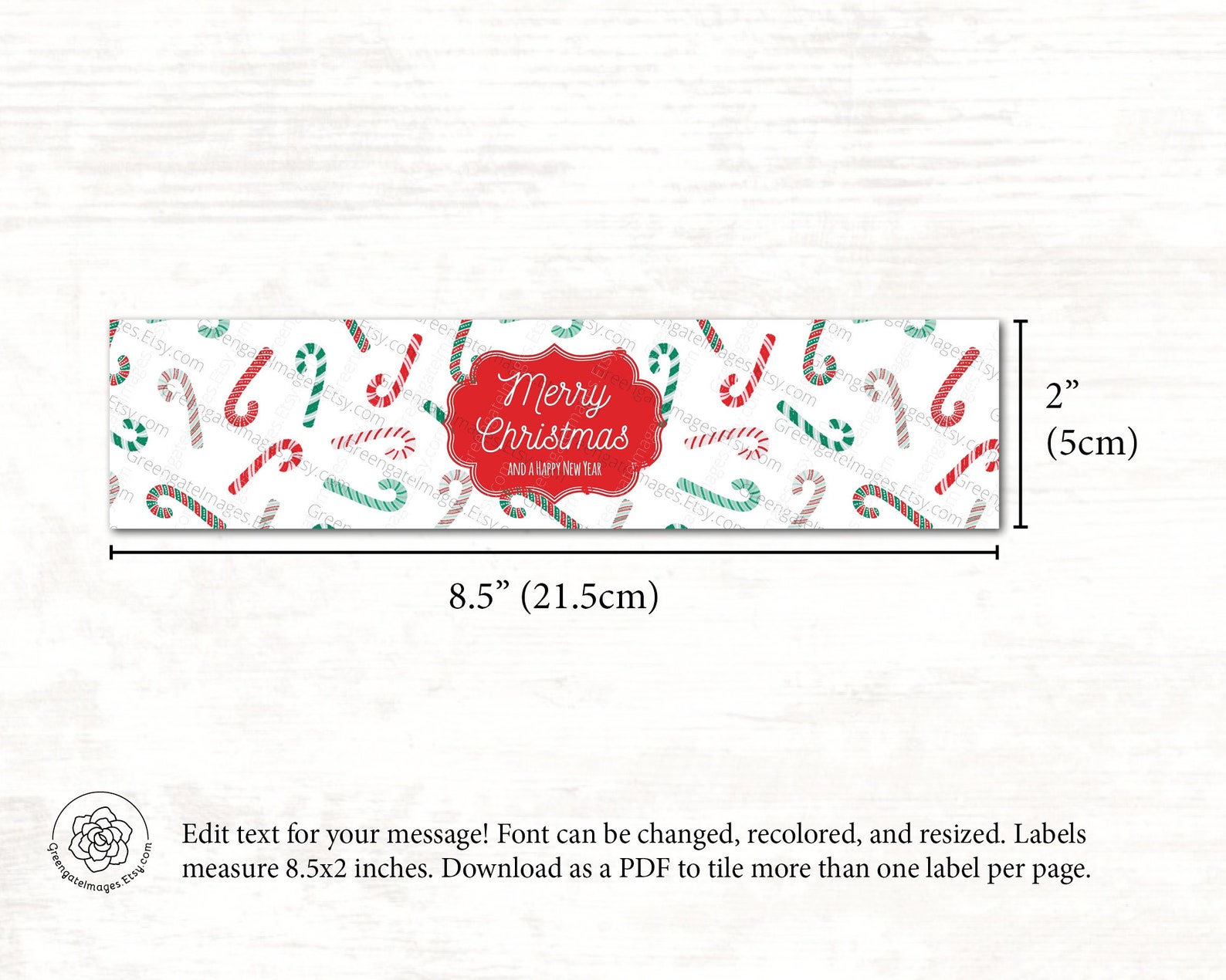 Christmas Water Bottle Label Printable Corjl Editable - Etsy