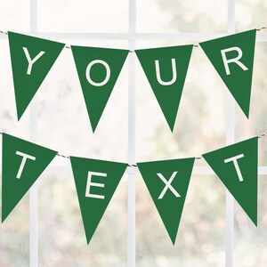 Green Letter Banner - PRINTABLE, Editable Banner PDF. Instant Digital ...