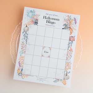 FILLABLE Halloween Bingo Template: 50 Cards Printable Bingo Pdf ...