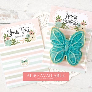 Butterfly Kisses Candy Card PRINTABLE 4.25x5.5 A2 Note Card Attach ...