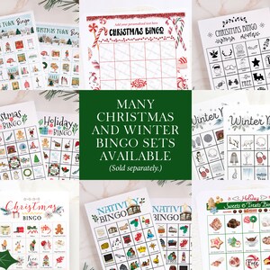 FILLABLE Christmas Town Bingo Template: 50 Cards Printable Pdf ...