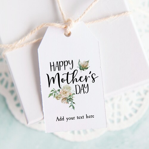 Happy Mother's Day Editable Tag Printable Mothers Day Tag - Etsy